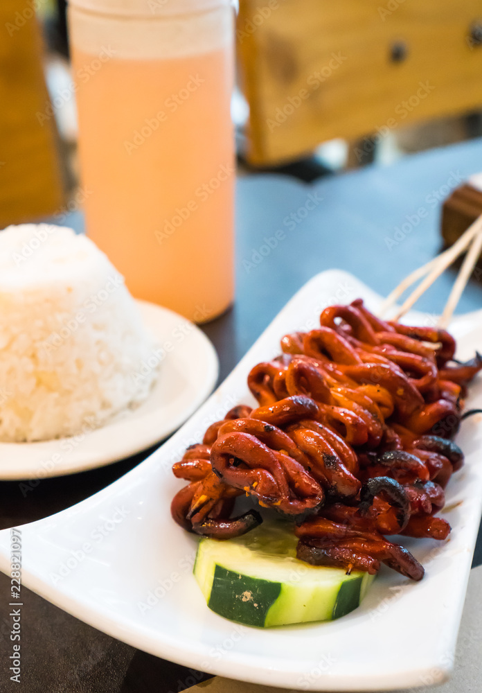 isaw or chicken intestine is one of favorite delicacy of Filipinos ...