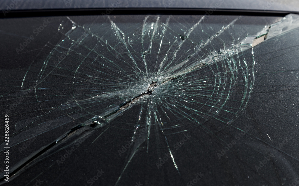 Broken Car Window Black Car