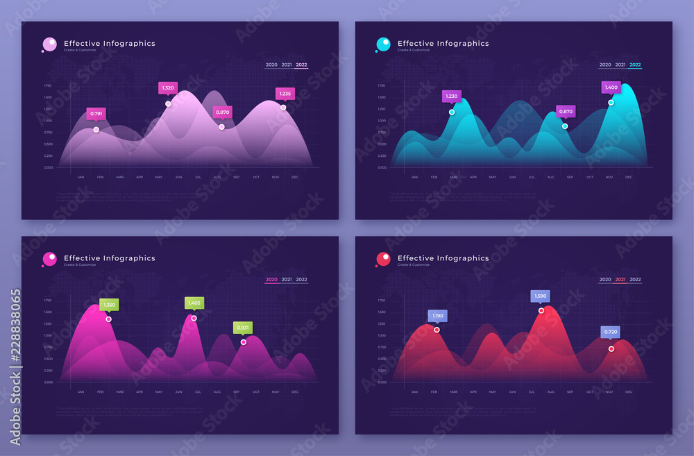 Vector modern infographic backgrounds with statistic diagrams Stock ...