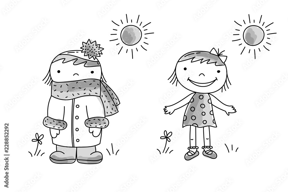 Hot Day Clipart Black And White