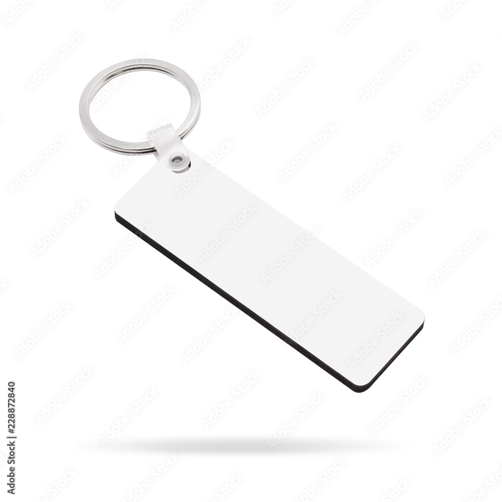 Blank key ring isolated on white background. Key chain for your design ...