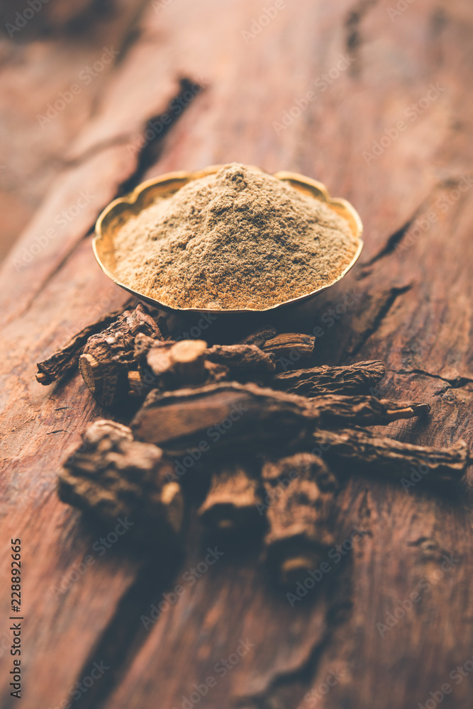 Hemidesmus indicus also known as Ananthamoola or Naruneendi or Nannari ...