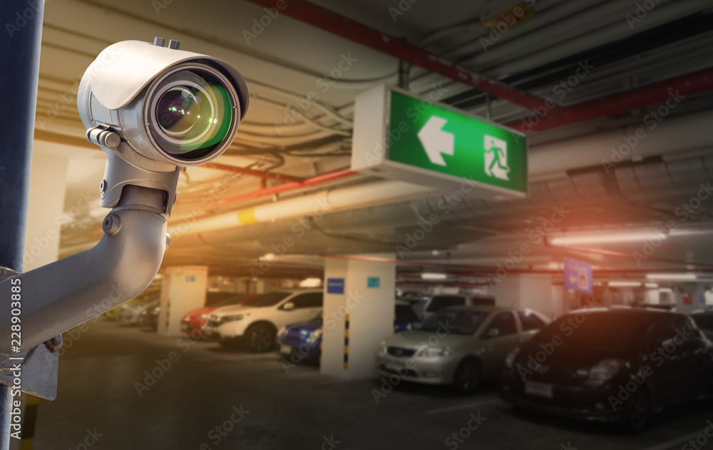 security camera surveillance installed on ceiling to monitor Stock ...