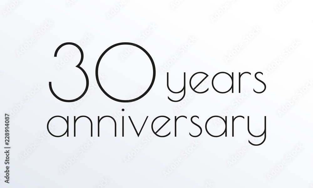 30 years anniversary icon. 30th celebrating logo. Design element or ...