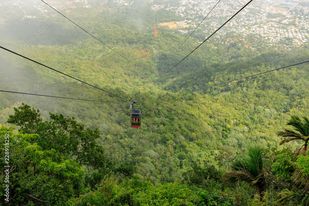 Cable car cabin on Mount Isabel de Torres, Puerto Plata, Dominican ...