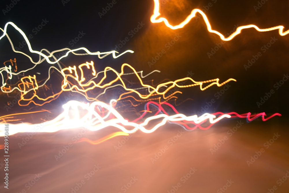 Abstract Motion speed, Light Tai background with blurred magic neon ...