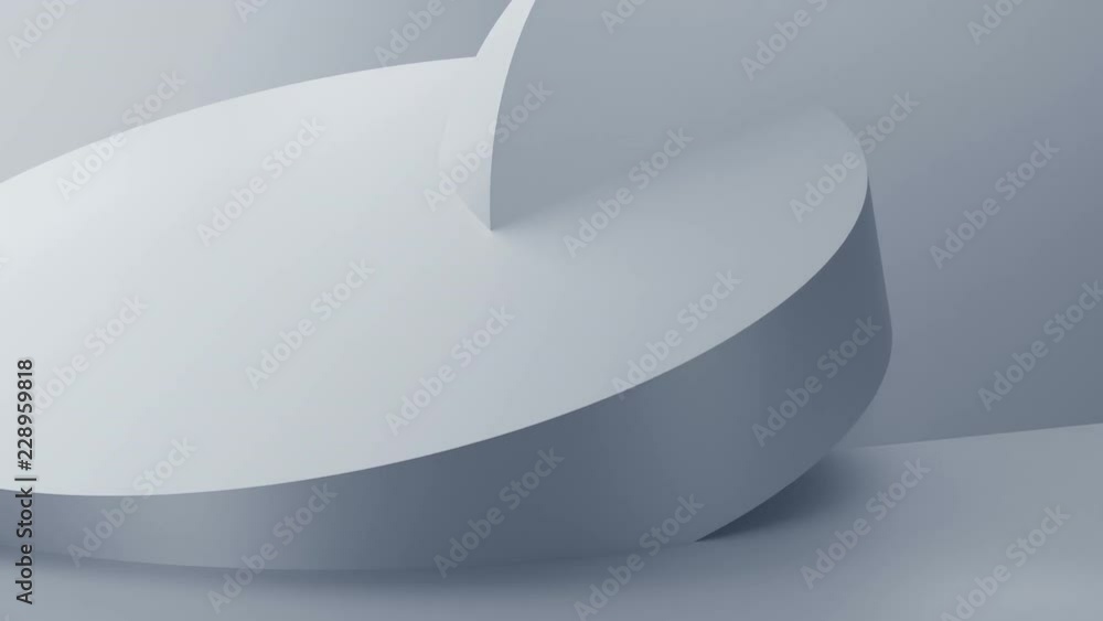 Abstract 3d Rendering Of Rotating Geometric Shapes Modern Looped
