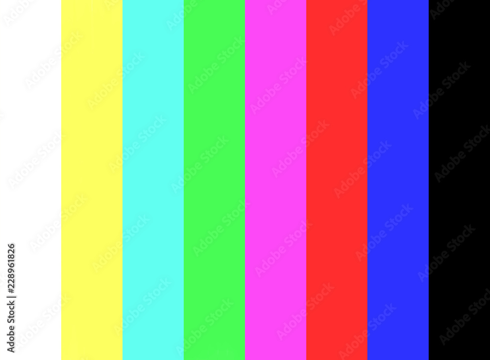 No signal and Color bar test on television screen background. Stock ...