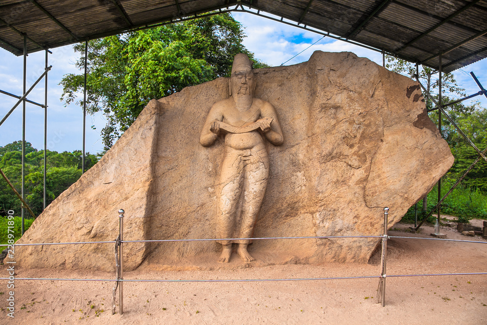 The ancient statue of King Parakramabahu, Polonnaruwa, Sri Lanka Stock ...