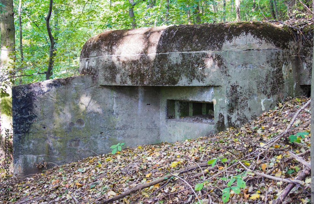 Polish field fortifications from the Second World War. Stock Photo ...