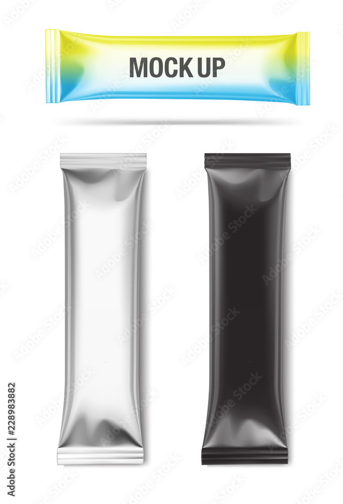 Blank mockup of packaging stick. Vector illustration. Can be use for ...