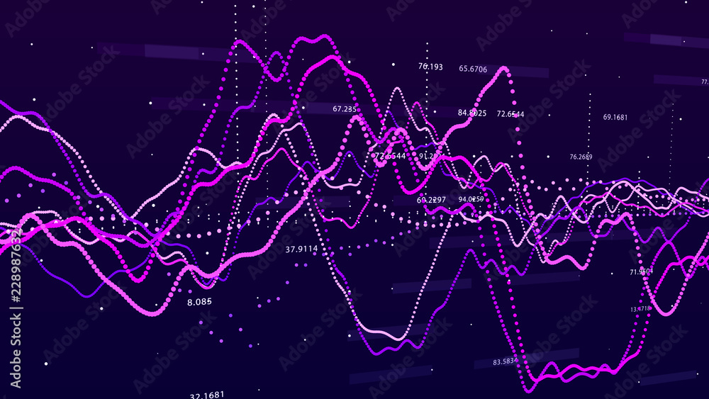 Stock market graph. Big data visualization. investment graph concept ...