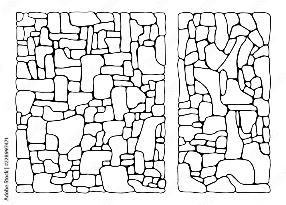 Stone Wall Texture Drawing