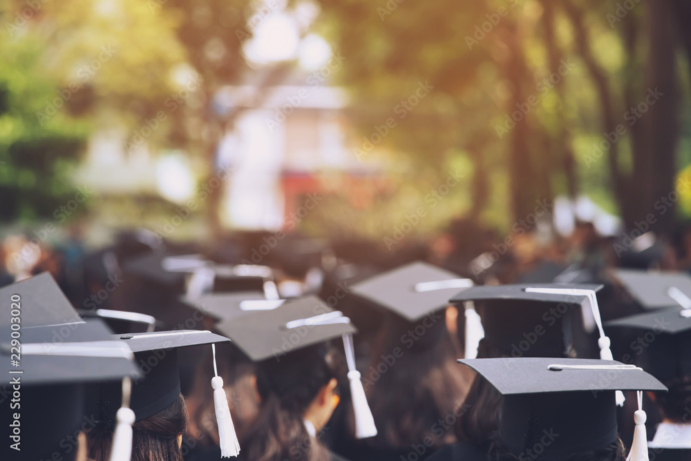 Group of Graduates during commencement. Concept education ...