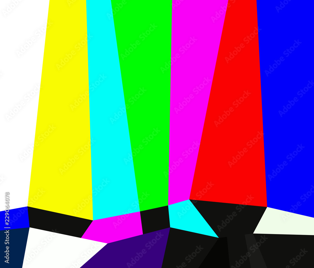 Television color test pattern in cartoon style. Stock Vector | Adobe Stock