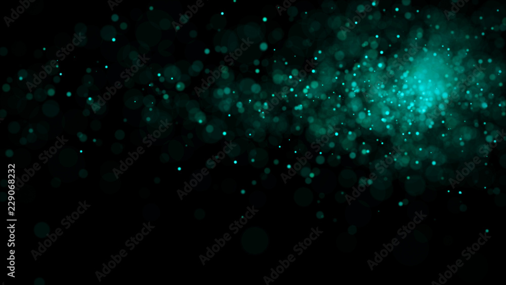 Dust particles. Abstract background of particles. 3d rendering. Dots ...
