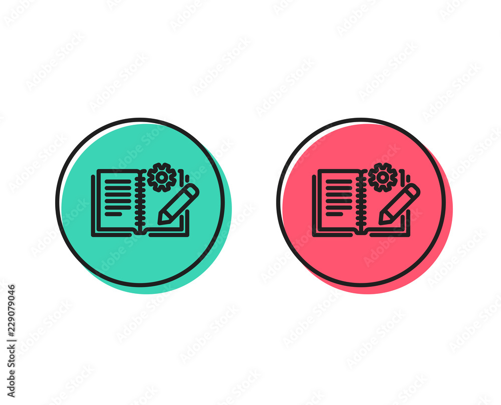 Engineering Documentation Line Icon Stock Vector Adobe Stock