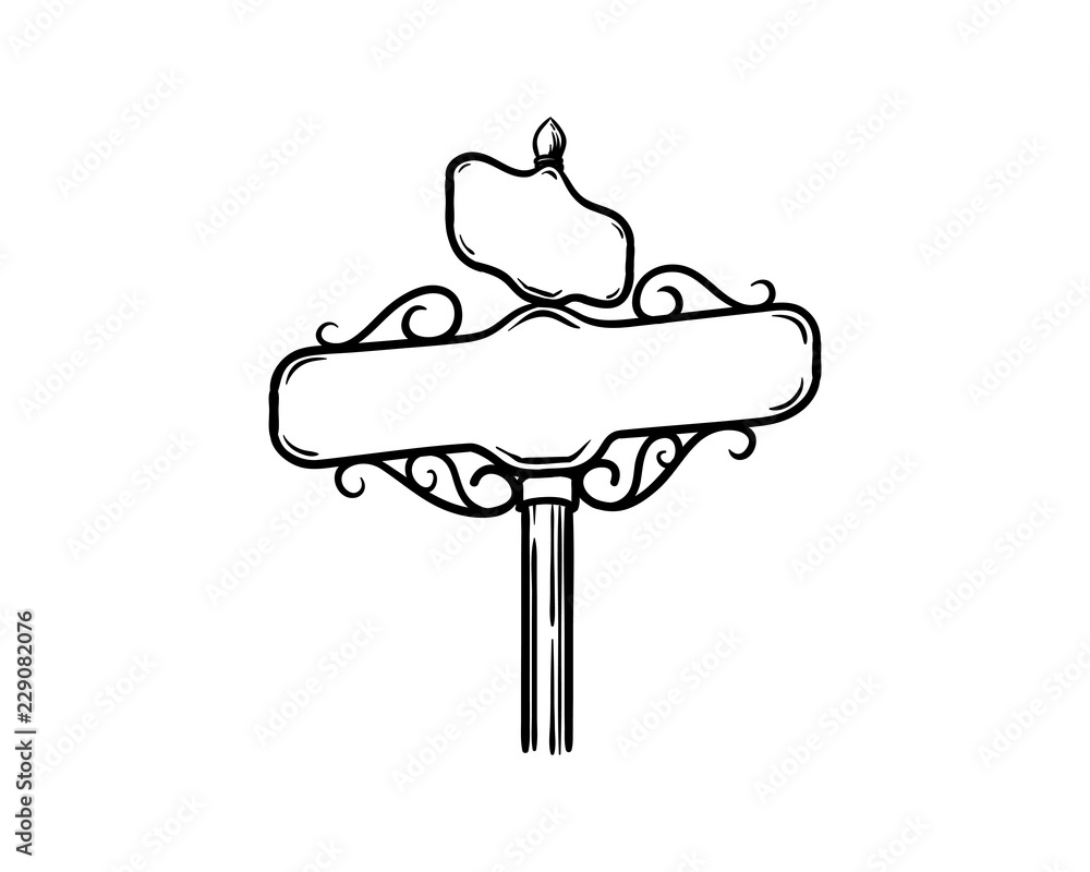 Line Art Vector Road Sign Board Symbol Logo Template Design Inspiration ...