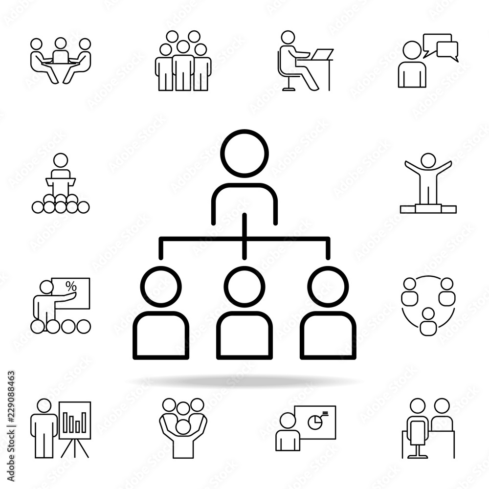 organization structure icon. Business Organisation icons universal set ...