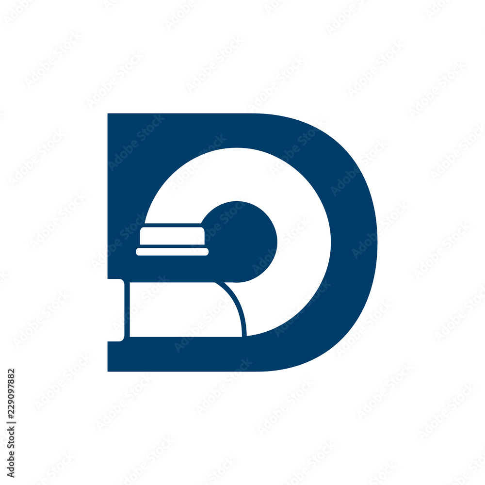 Letter D Pipe Logo Design Element with blue color Stock Vector | Adobe ...
