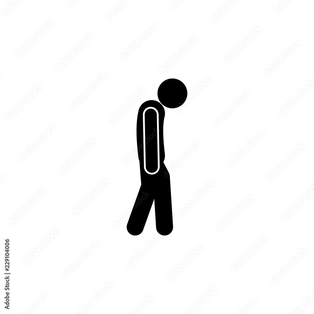 walking, sad icon. Element of walking and running people icon for ...