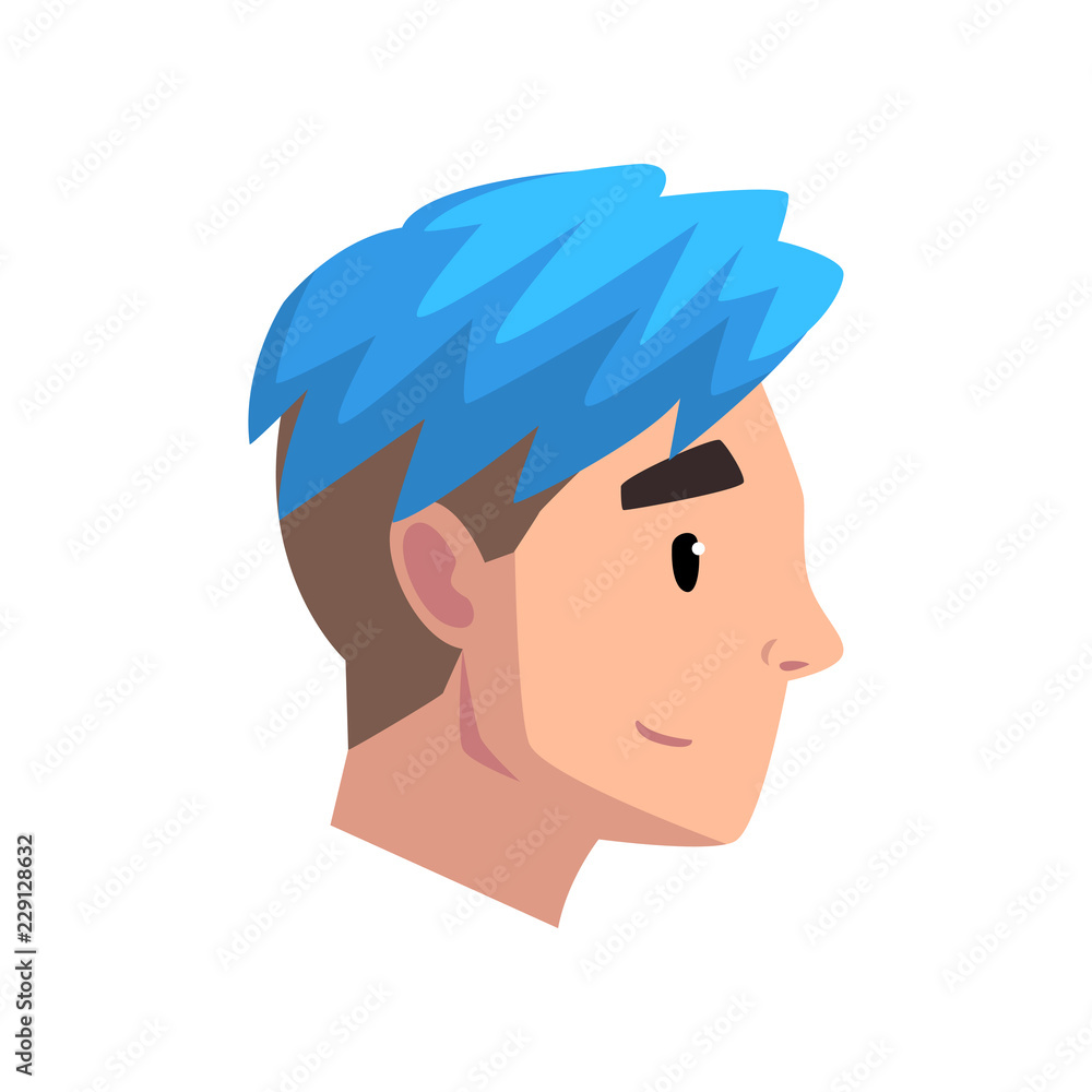 Guy With Blue Dyed Hair