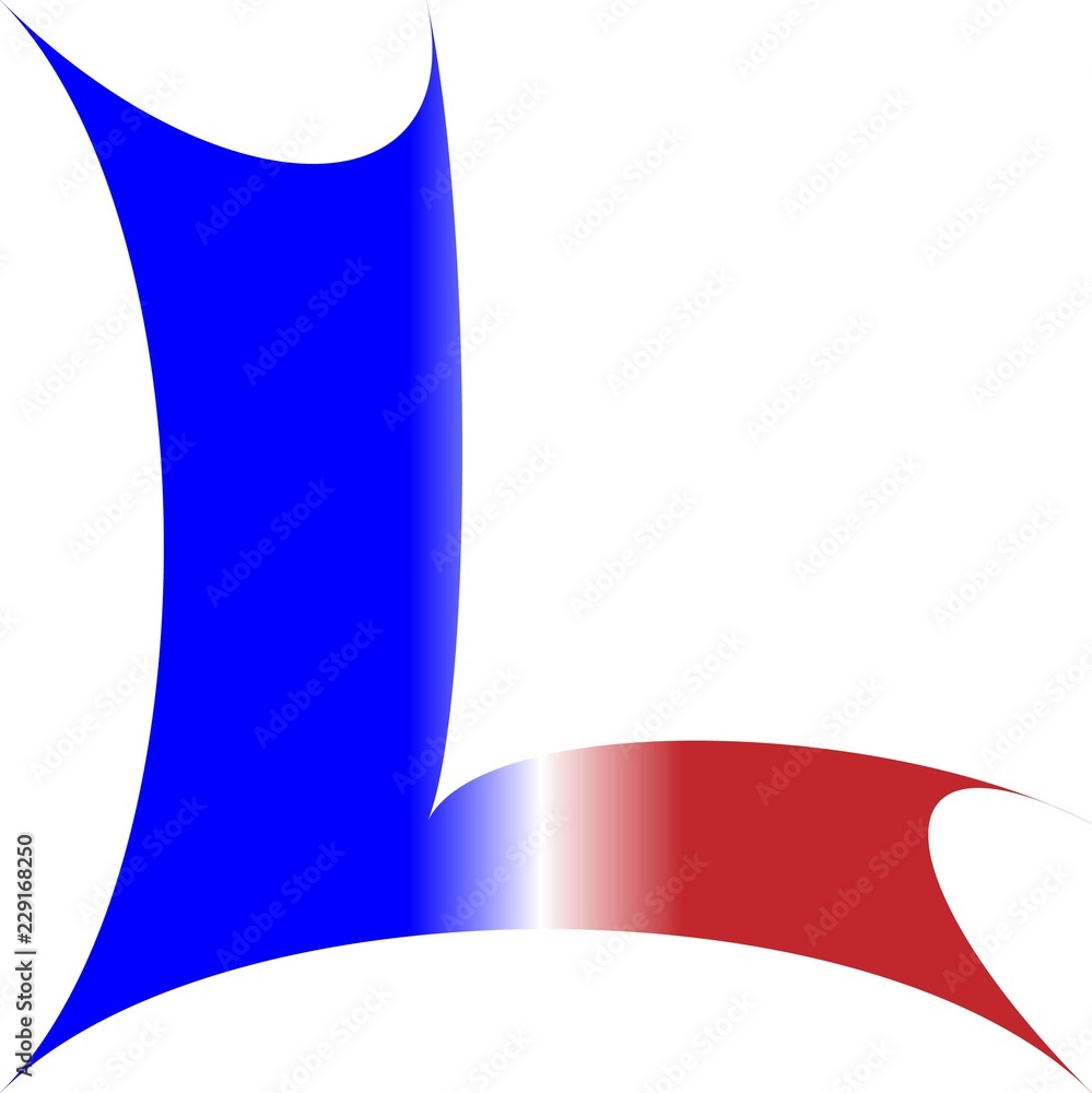 The Letter L In Blue