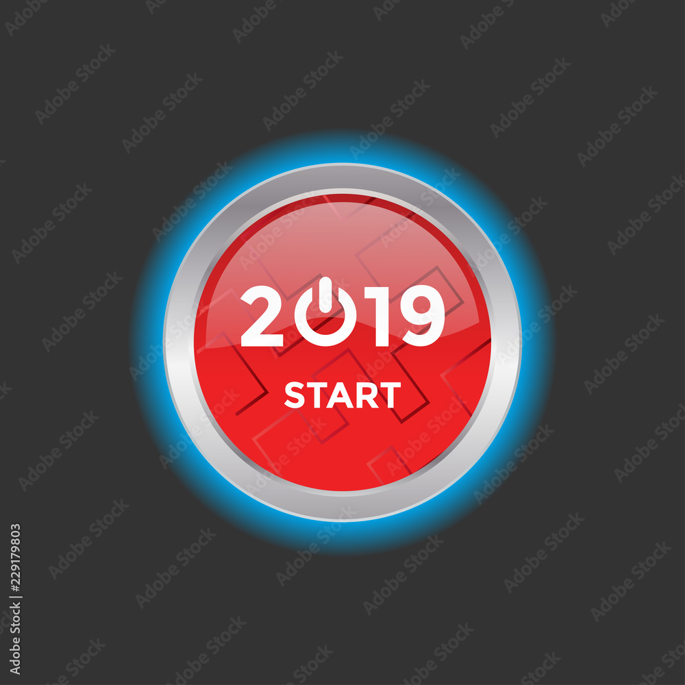 new year 2019 logo icon design template vector Stock Vector | Adobe Stock