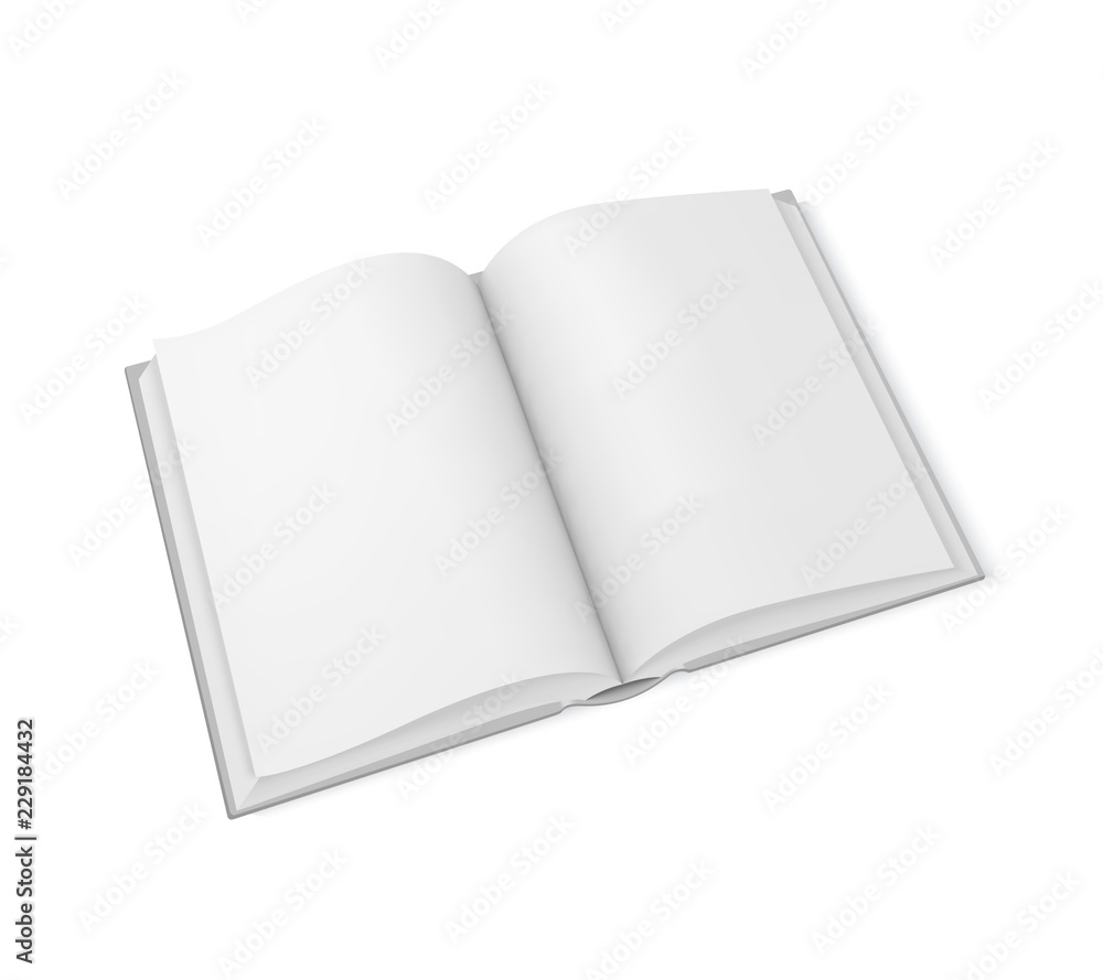 Vector mockup open book, template for design Stock Vector | Adobe Stock