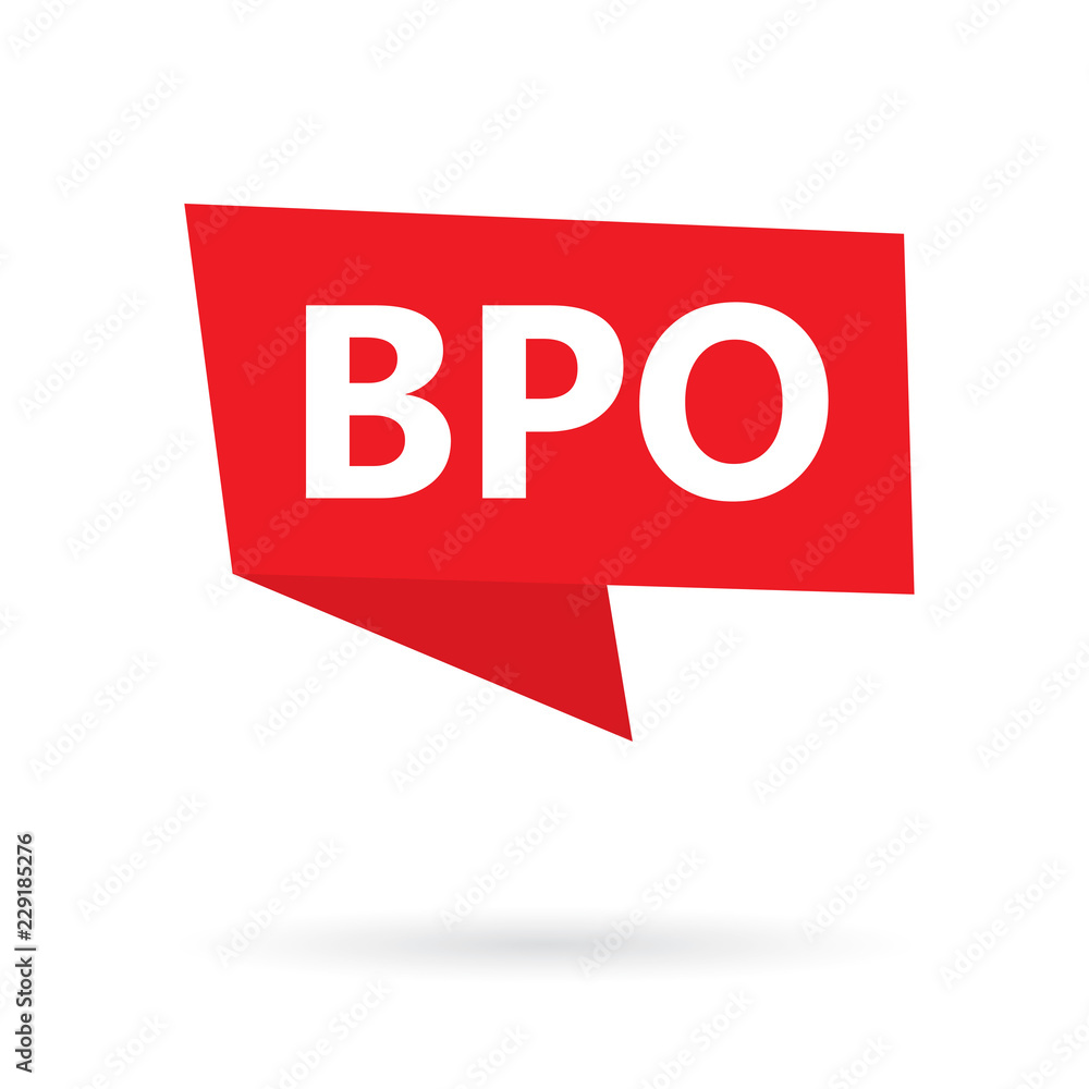 BPO (Business Process Outsourcing) acronym on a sticker- vector ...