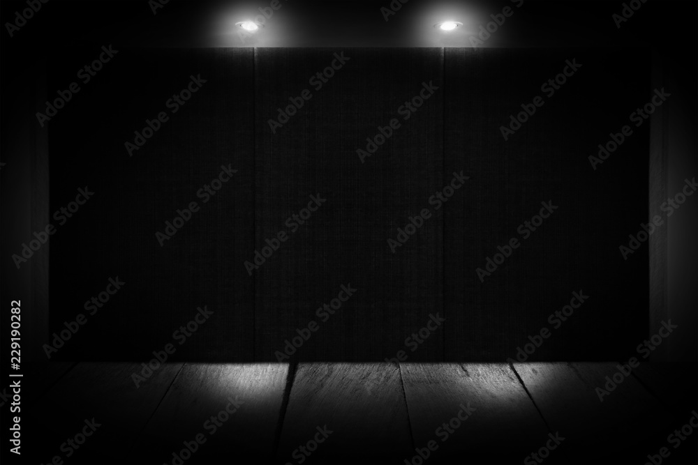 Ceiling light and dark wall background for texture. Abstract dark wall ...