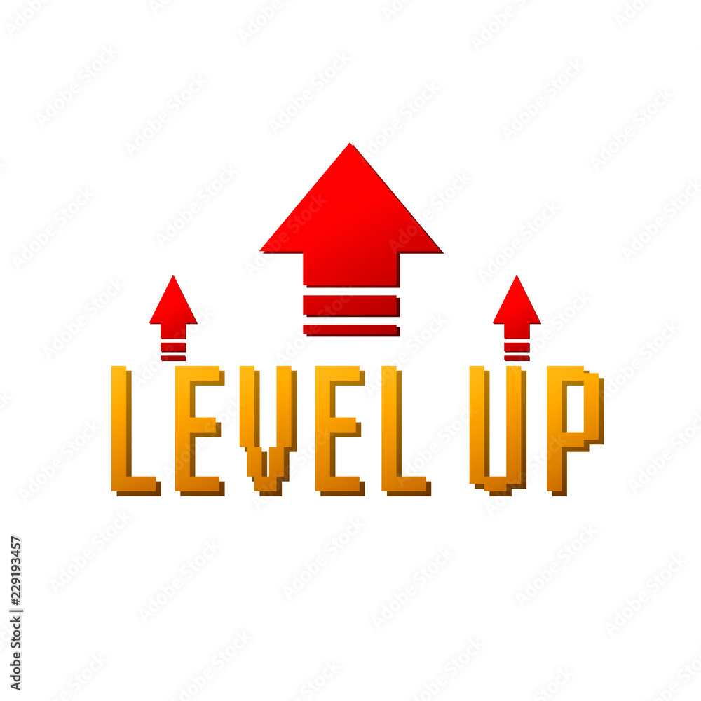 Level up logo Stock Vector | Adobe Stock