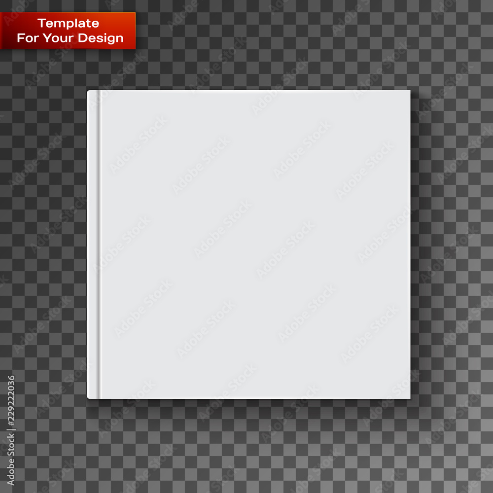 Blank book cover on transparent background Stock Vector | Adobe Stock