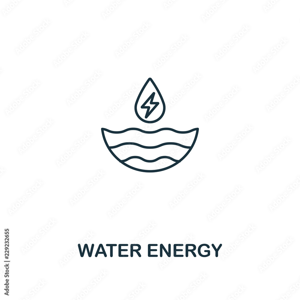 Water Energy icon outline style. Premium pictogram design from power ...
