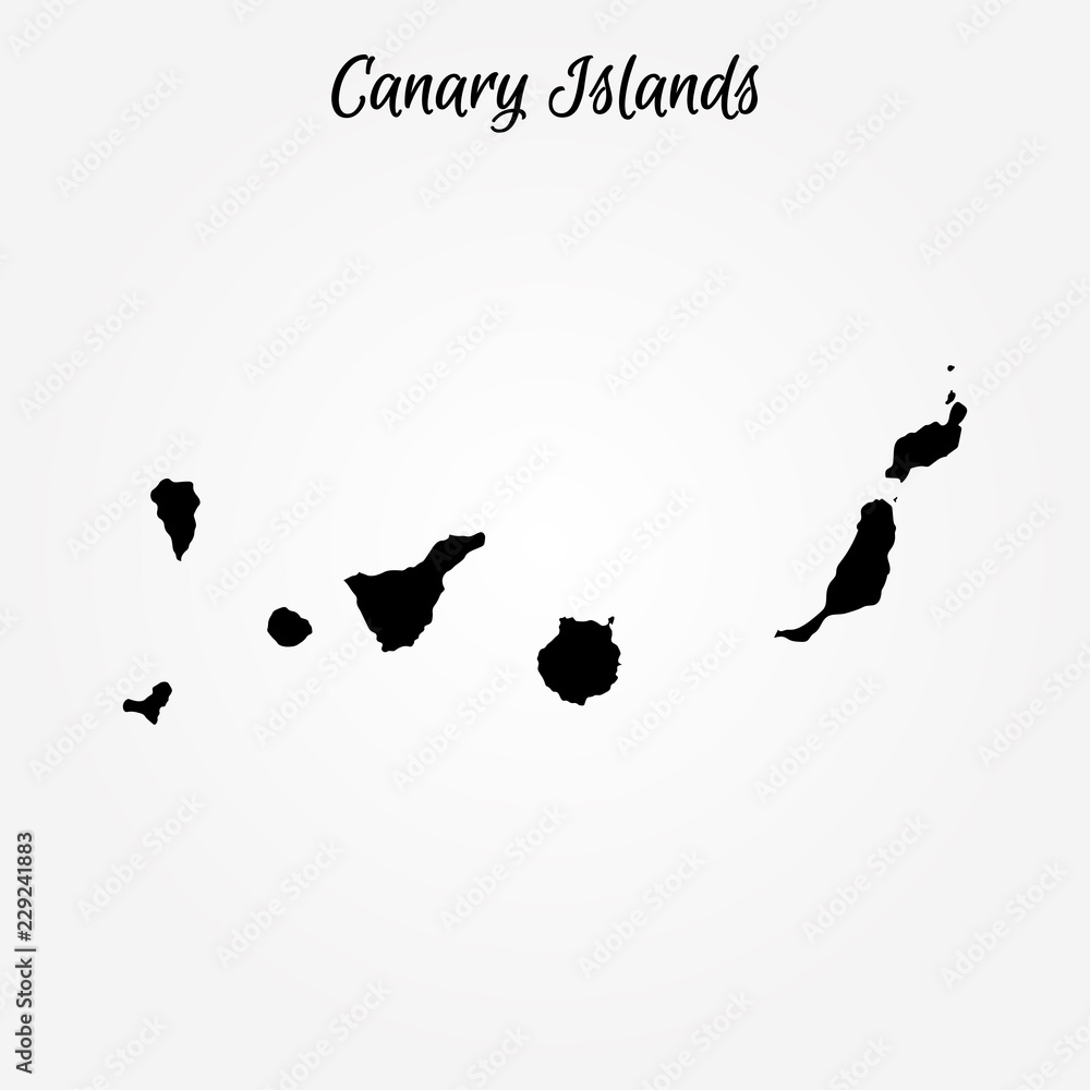 Map of the Canary Islands. Vector illustration. World map Stock Vector ...