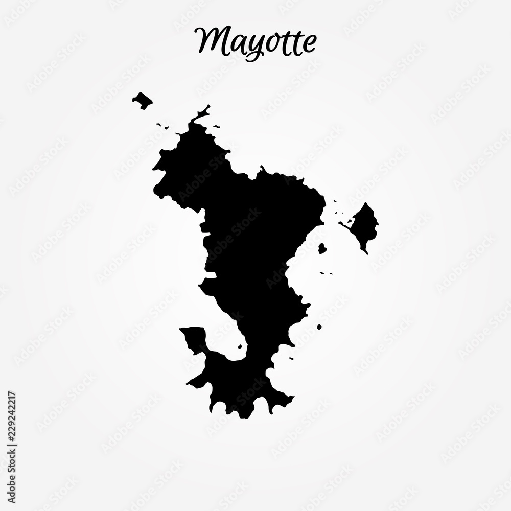 Map of Mayotte. Vector illustration. World map Stock Vector | Adobe Stock