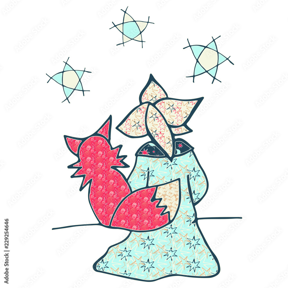 Ilustración - El Principito - El Principito y El Zorro Stock Vector ...