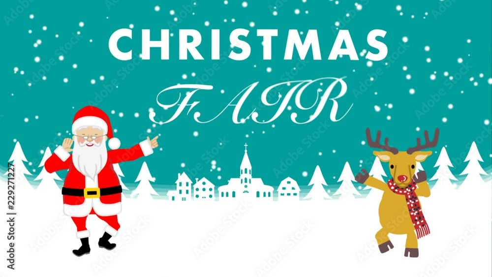 Come closer and Dancing Santa and Reindeer animation - Christmas fair ...