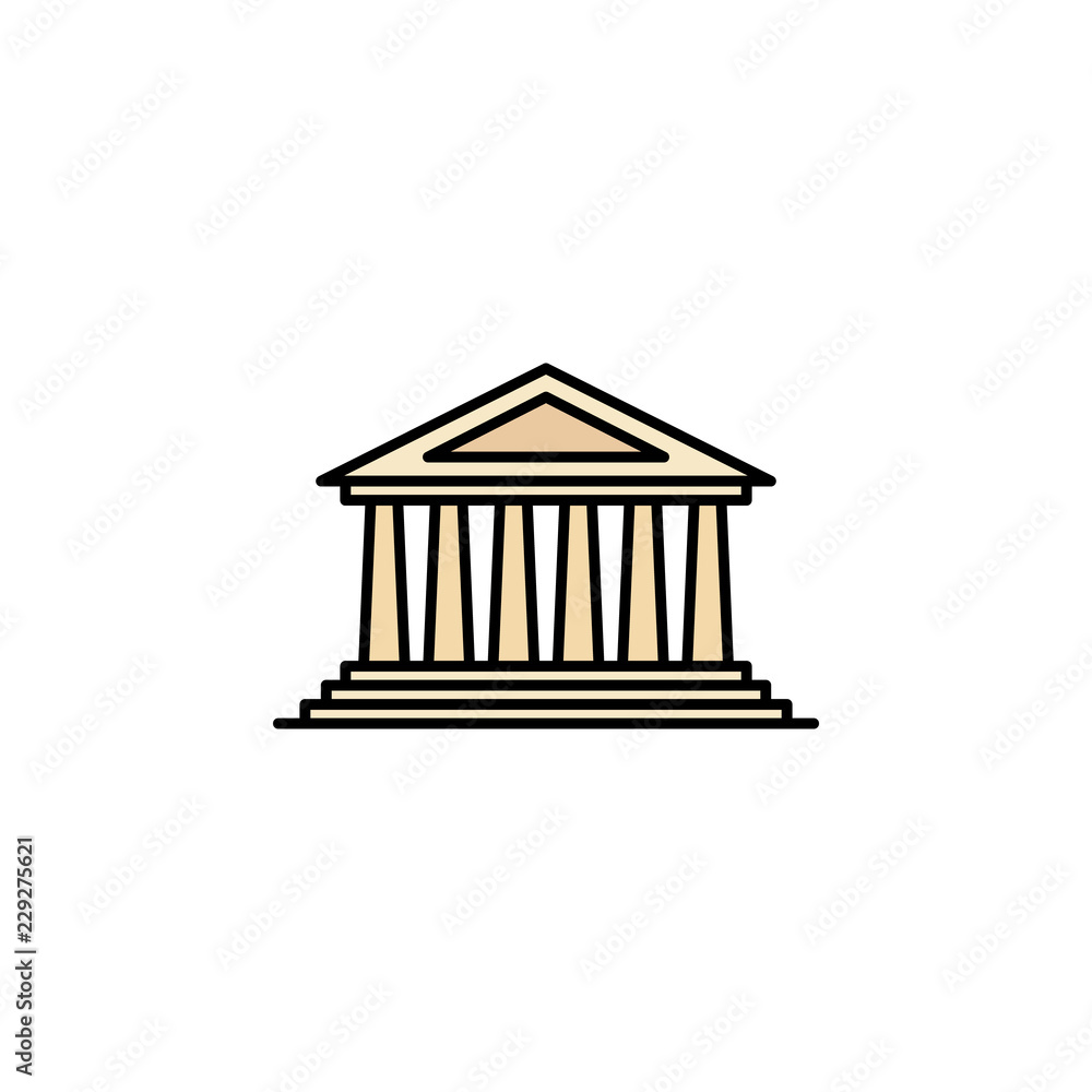 Parthenon icon. Element of color ancient greece icon for mobile concept ...