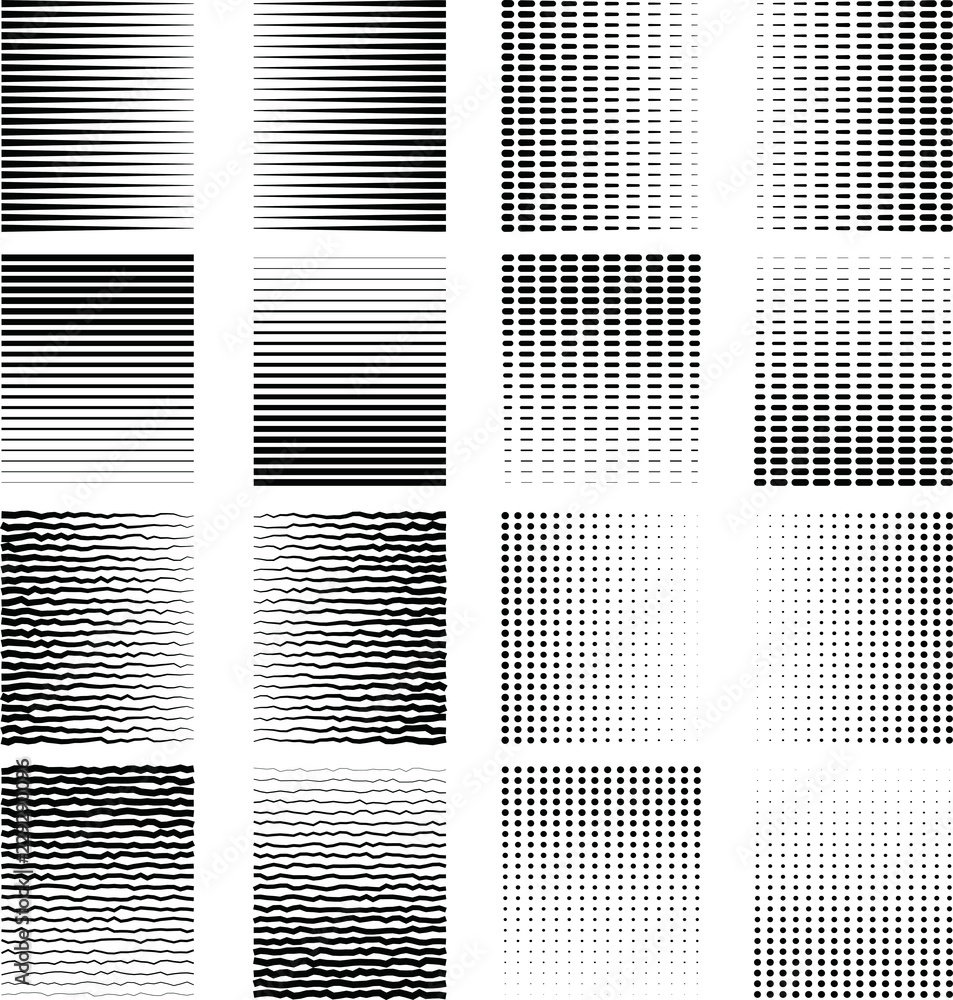Black gradation scale line set Stock Vector | Adobe Stock