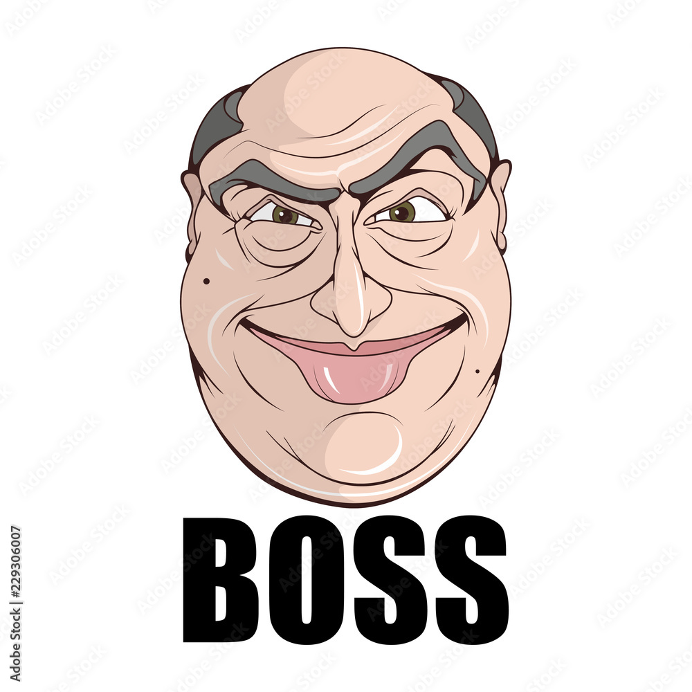 boss character, chief, boss icon for logotype, flyer, posters, card ...