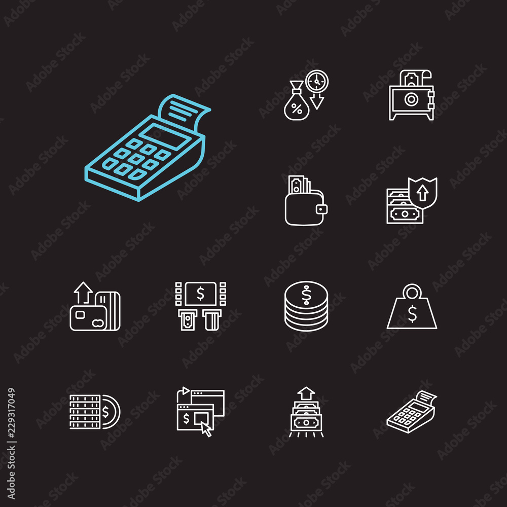 Money payment icons set. Online payment and money payment icons with ... Money payment icons set. Online payment and money payment icons with ...