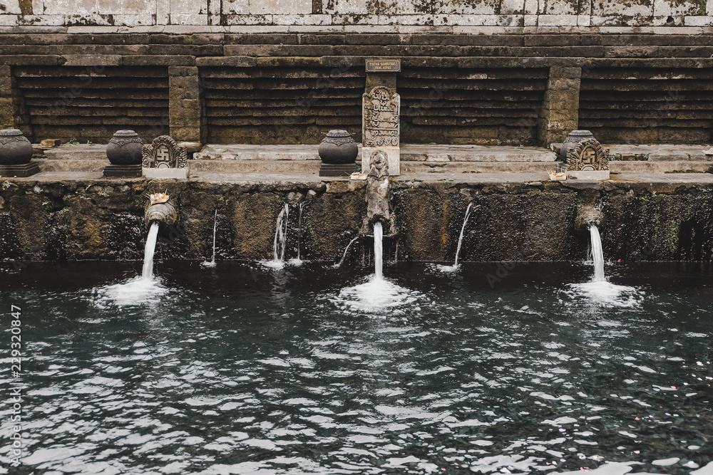 Holy Spring Water Tirta Empul Hindu religion Temple , Bali Indonesia ...