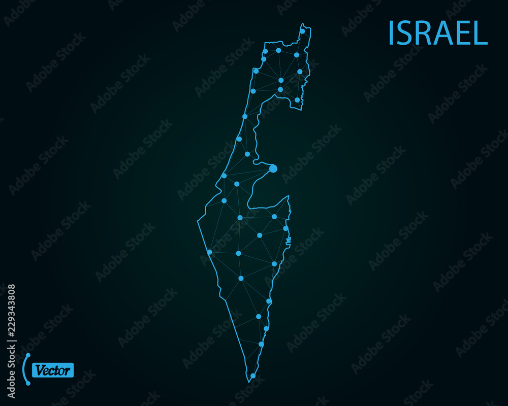 Map of Israel. Vector illustration. World map Stock Vector | Adobe Stock