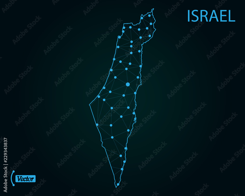 Map of Israel. Vector illustration. World map Stock Vector | Adobe Stock