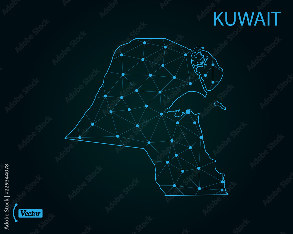 kuwait physical map