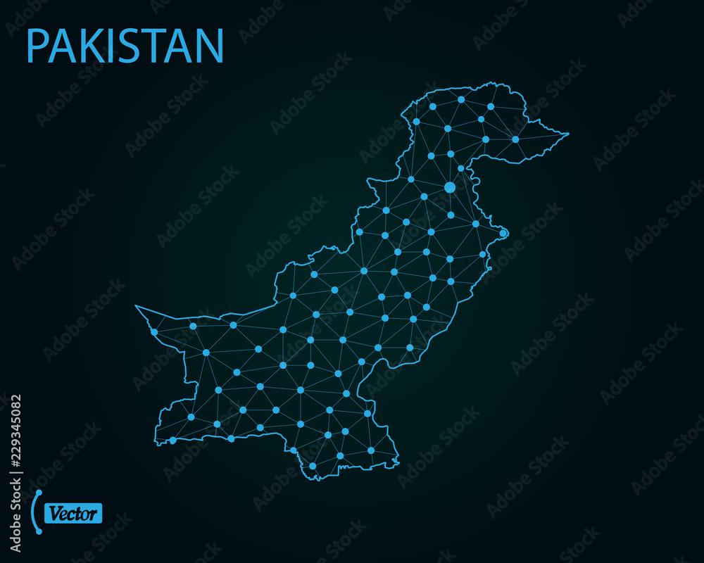 Map of Pakistan. Vector illustration. World map Stock Vector | Adobe Stock