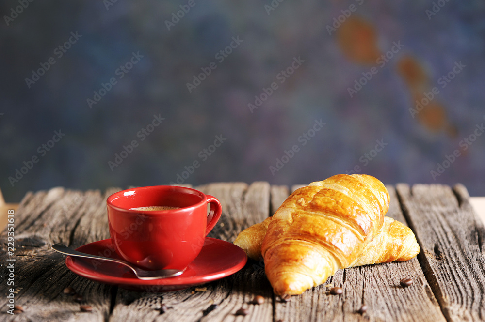 cornetto e caffe' Stock Photo | Adobe Stock