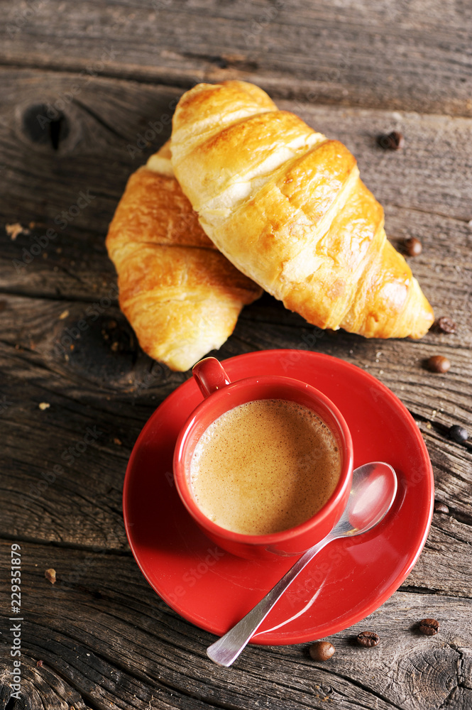 cornetto e caffe' Stock Photo | Adobe Stock