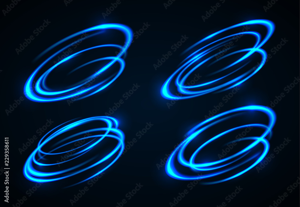 Vector light effect. The object s light stroke. Circular lens flare ...